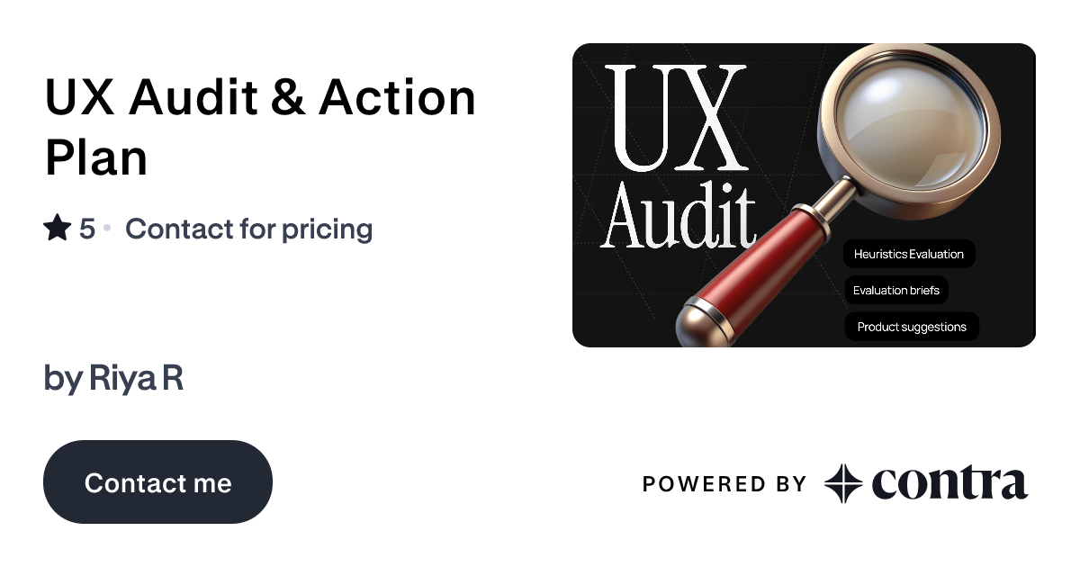 UX Audit & Action Plan by Riya R