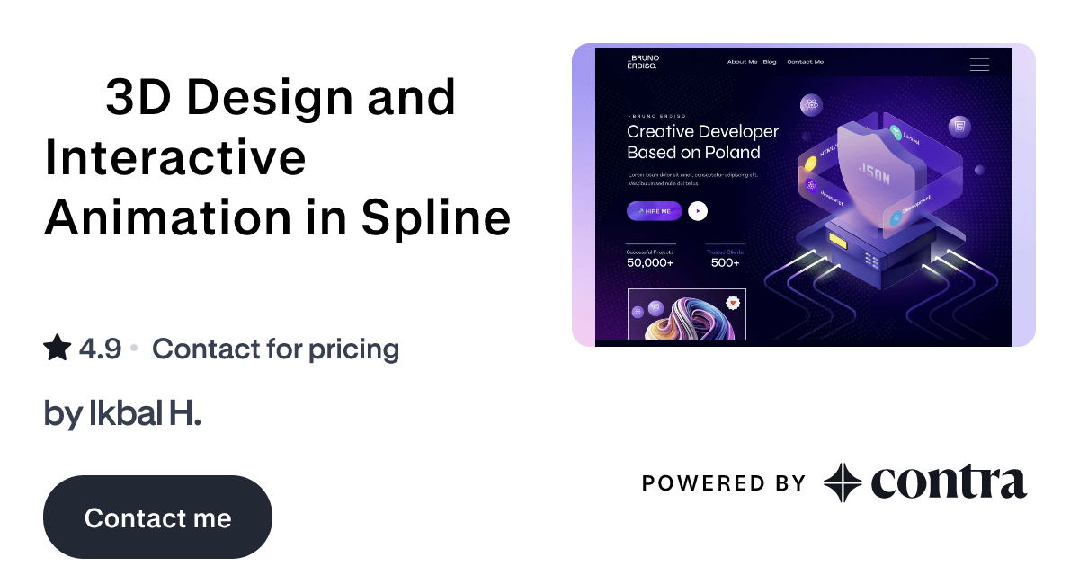 3D Design and Interactive Animation in Spline by Ikbal H.