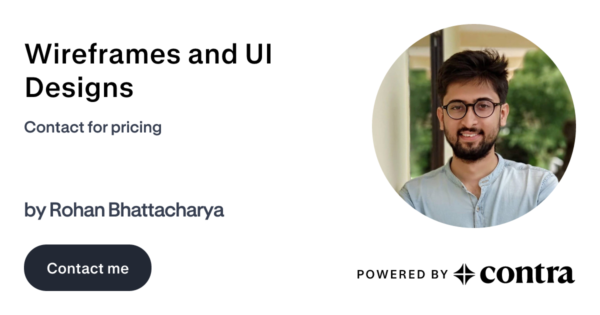 Wireframes and UI Designs by Rohan Bhattacharya