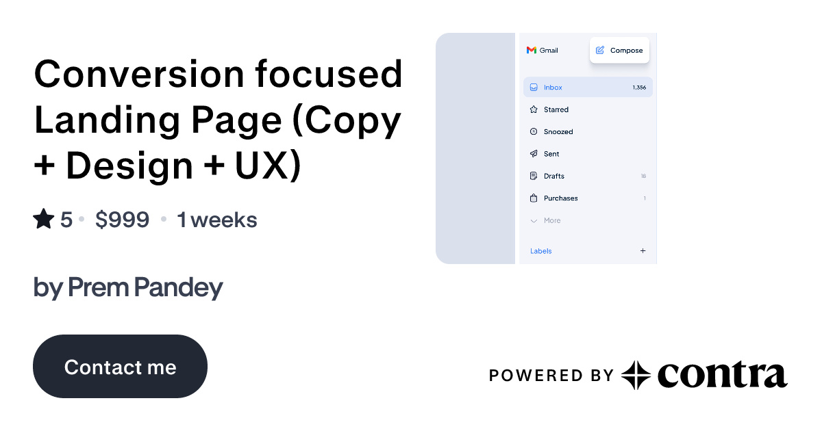 Conversion focused Landing Page (Copy + Design + UX) by Prem Pandey