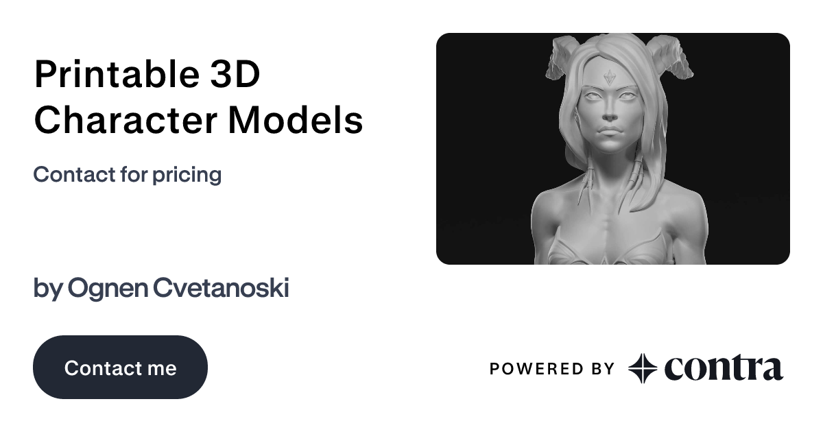 Printable 3D Character Models by Ognen Cvetanoski