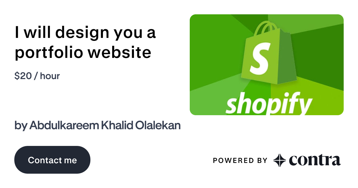 I will design you a portfolio website by Abdulkareem Khalid Olalekan