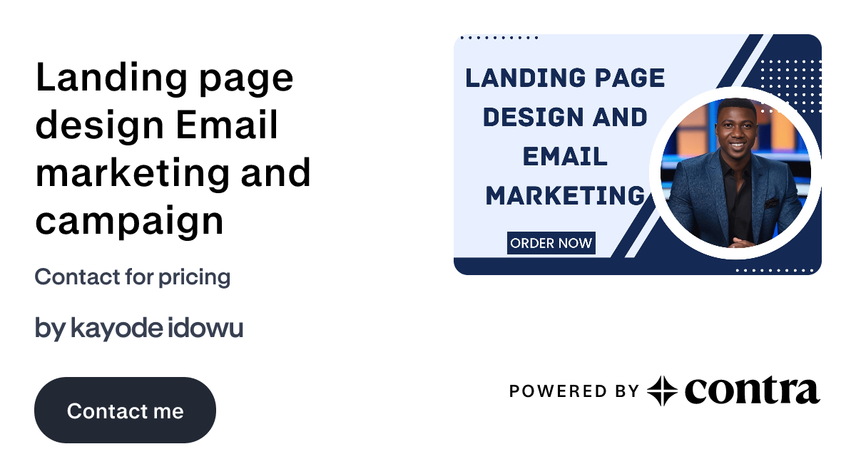 Landing page design Email marketing and campaign by kayode idowu