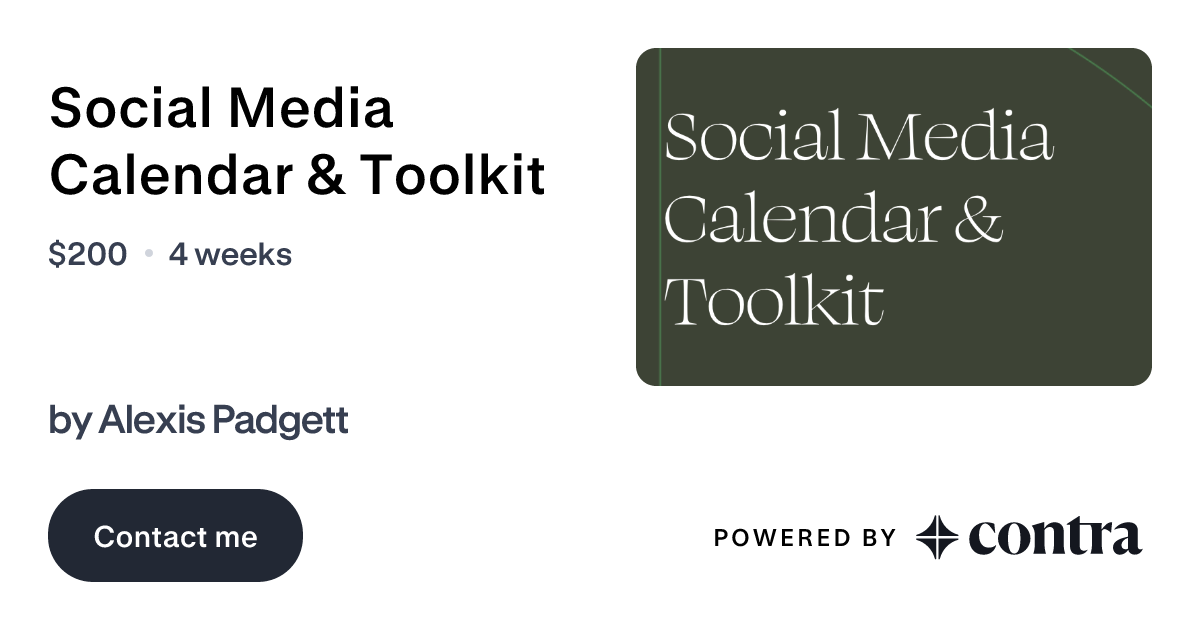 Social Media Calendar & Toolkit by Alexis Padgett