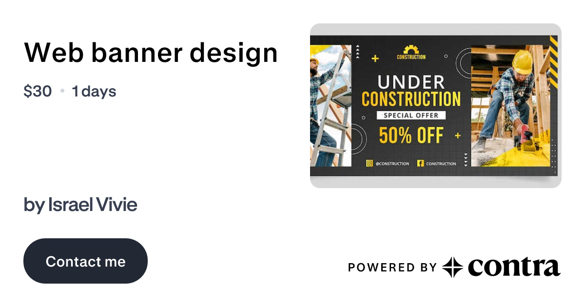 Web banner design by Israel Vivie
