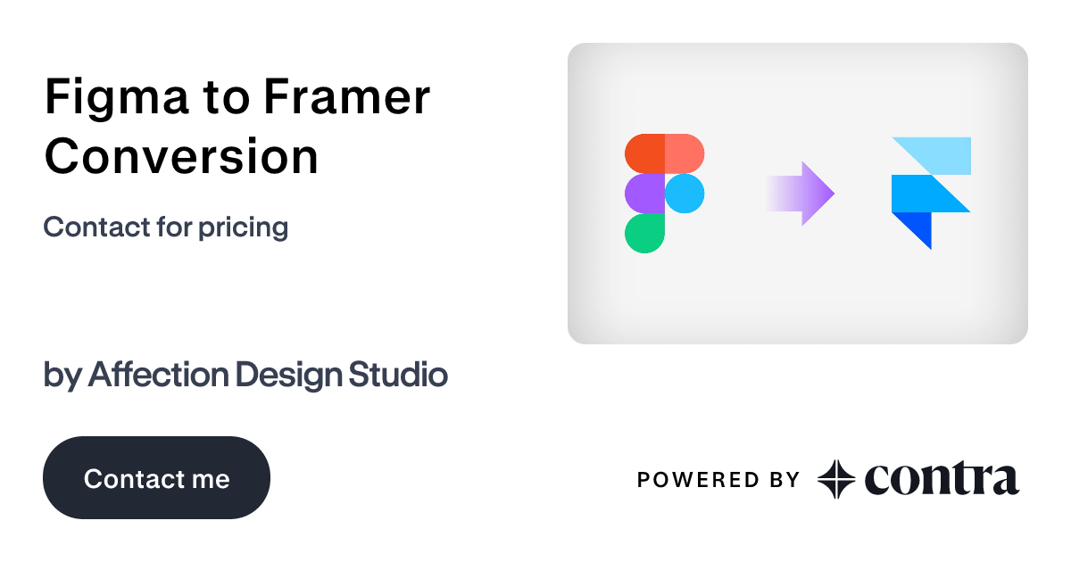 Figma to Framer Conversion by Affection Design Studio