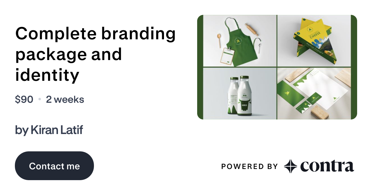 Complete branding package and identity by Kiran Latif