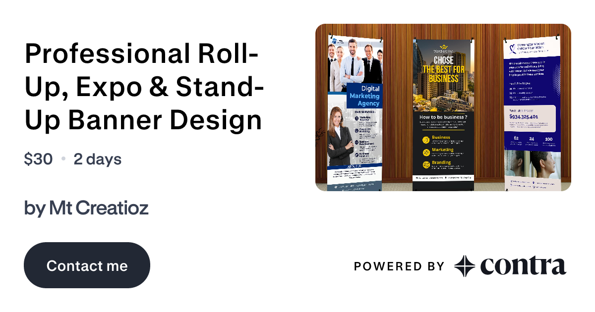 Professional Roll-Up, Expo & Stand-Up Banner Design by Mt Creatioz
