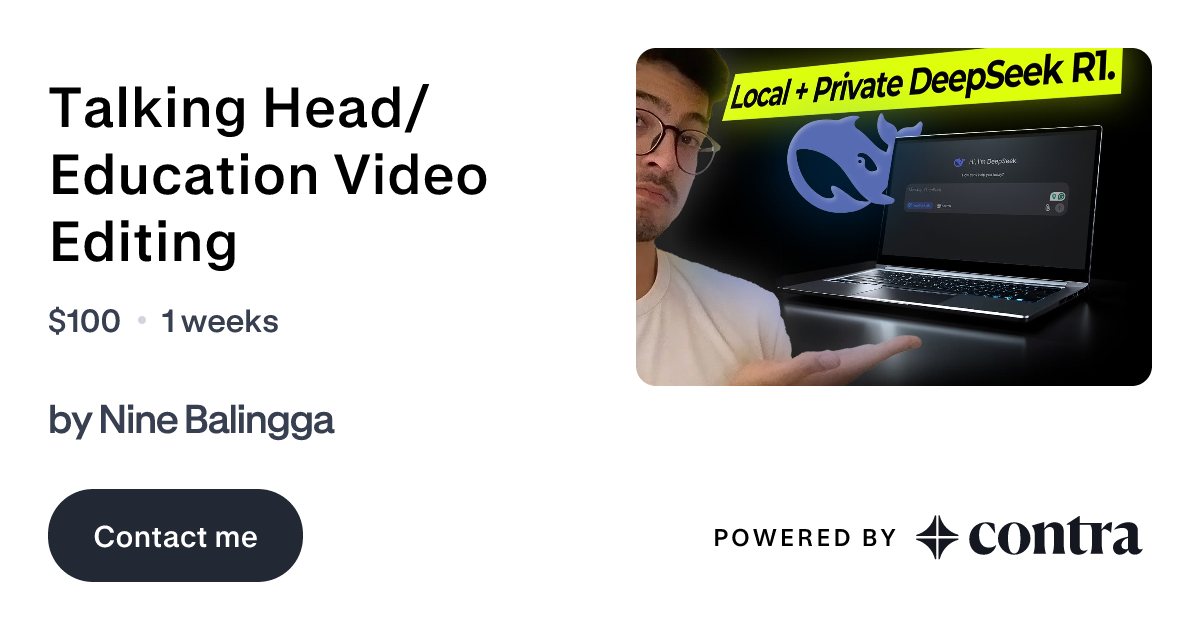 Talking Head/Education Video Editing by Nine Balingga