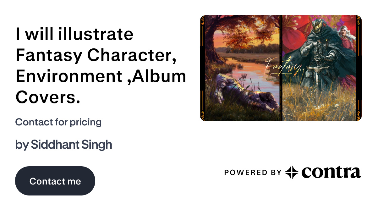I will illustrate Fantasy Character, Environment ,Album Covers. by ...