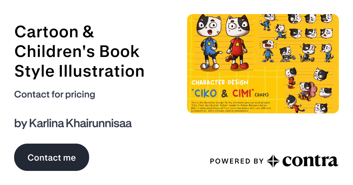 Cartoon & Children's Book Style Illustration by Karlina Khairunnisaa