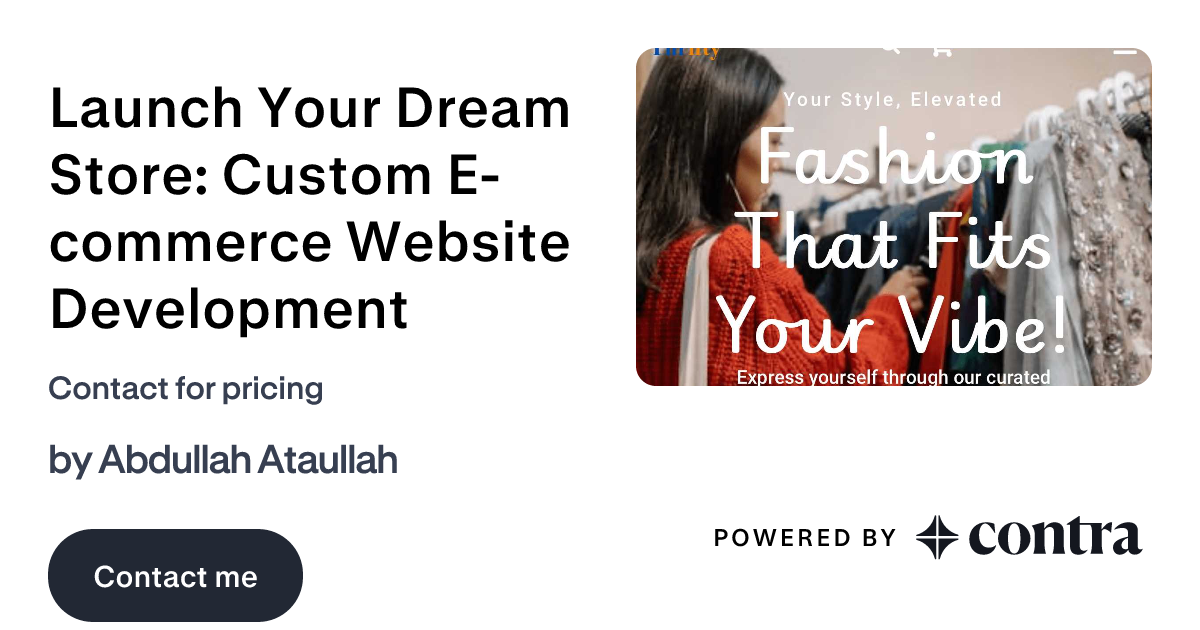 Launch Your Dream Store: Custom E-commerce Website Development by Abdullah Ataullah