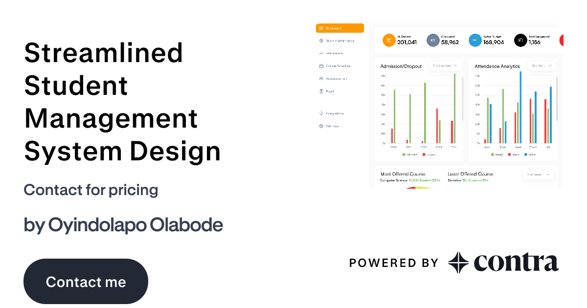 Streamlined Student Management System Design by Oyindolapo Olabode