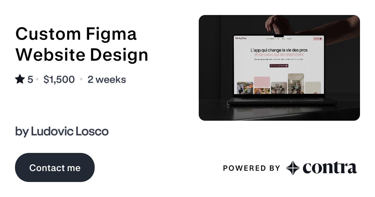 Custom Figma Website Design by Ludovic Losco