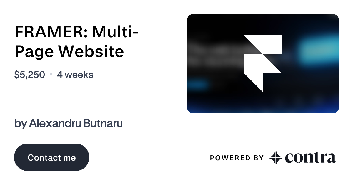 FRAMER: Multi-Page Website by Alexandru Butnaru