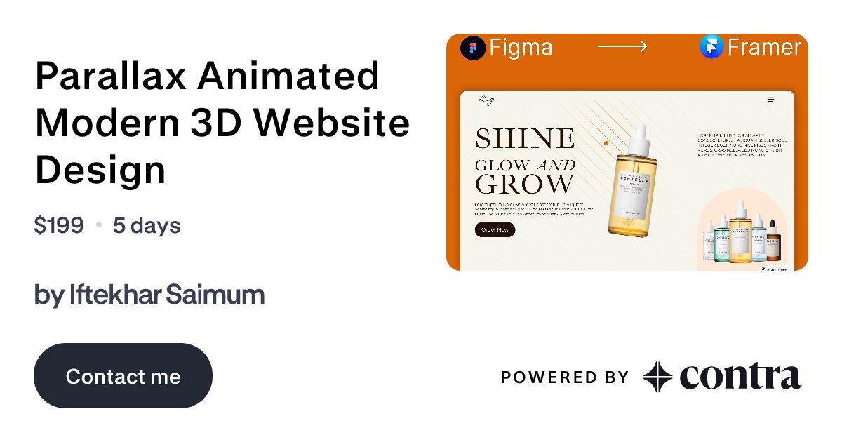 Parallax Animated Modern 3D Website Design by Iftekhar Saimum