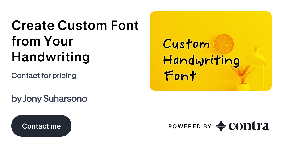Create Custom Font from Your Handwriting by Jony Suharsono