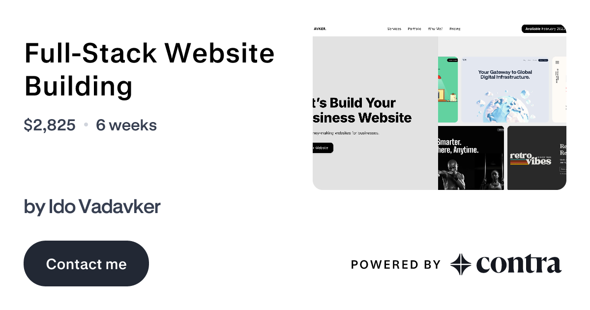Full-Stack Website Building by Ido Vadavker