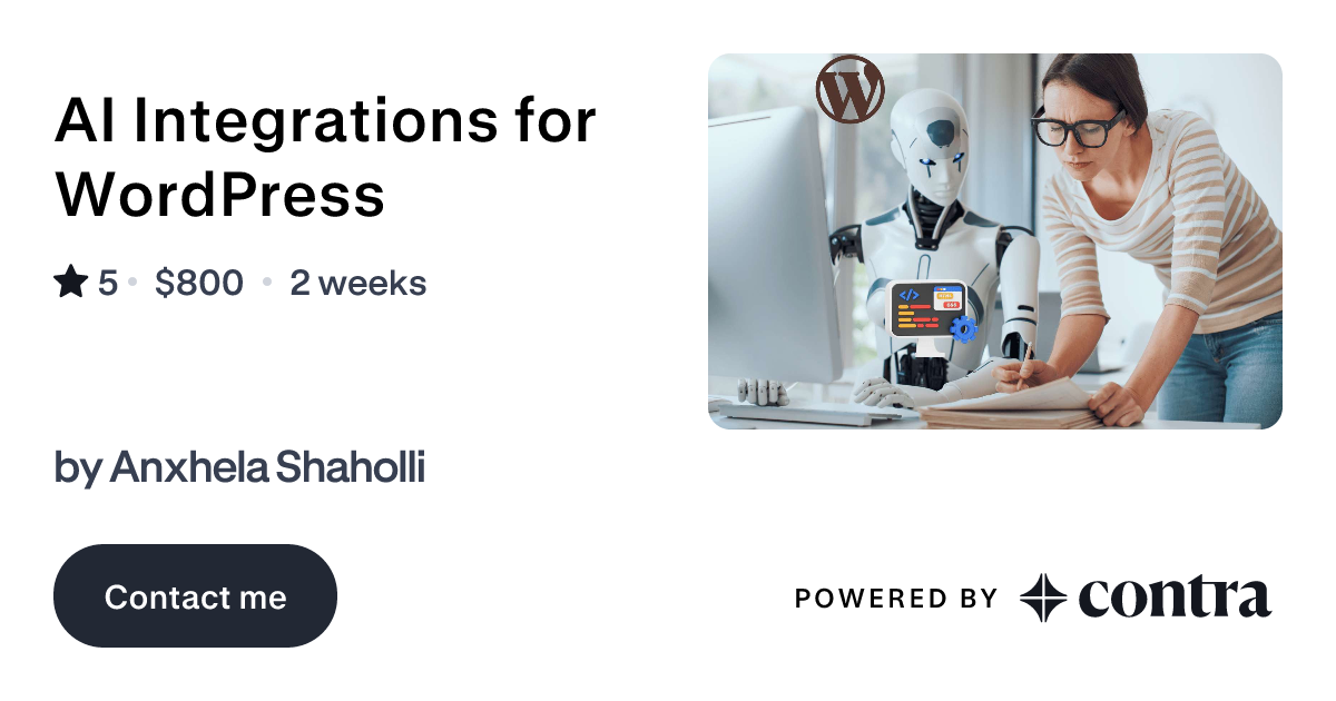 AI Agent & AI Integrations for WordPress by Anxhela Shaholli