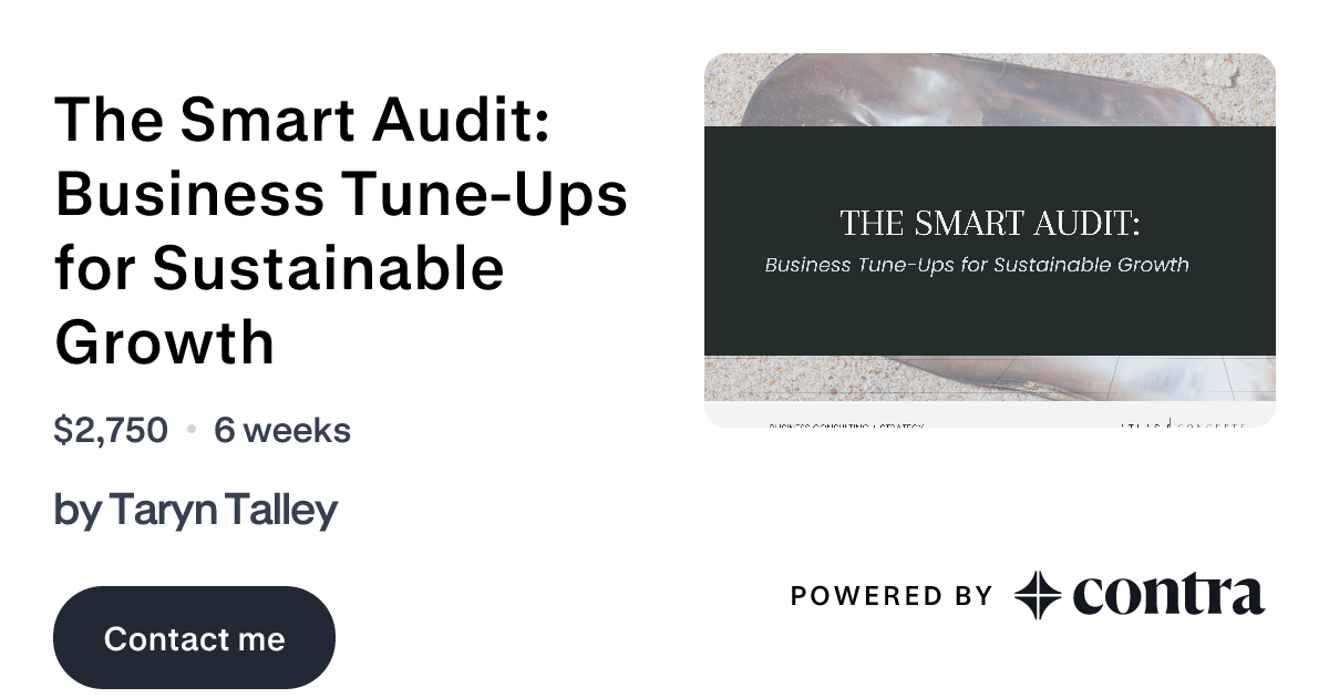 The Smart Audit: Business Tune-Ups for Sustainable Growth by Taryn Talley