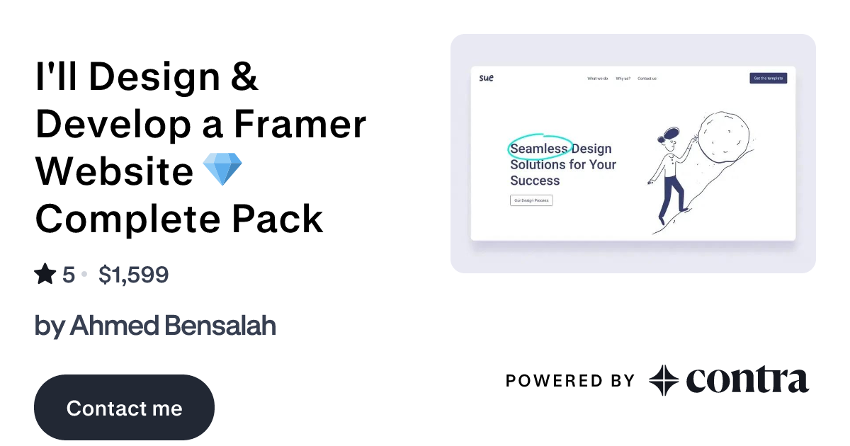 I'll Design & Develop a Framer Website 💎 Complete Pack by Ahmed Bensalah