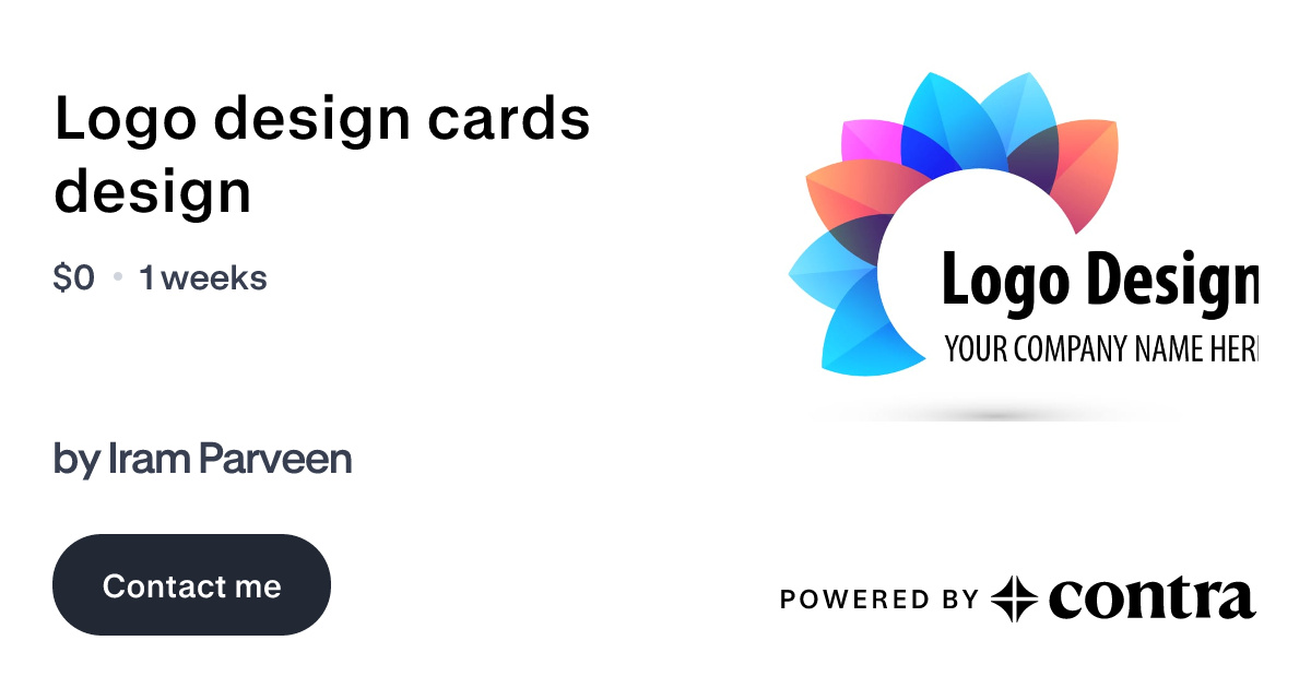 Logo design cards design by Iram Parveen