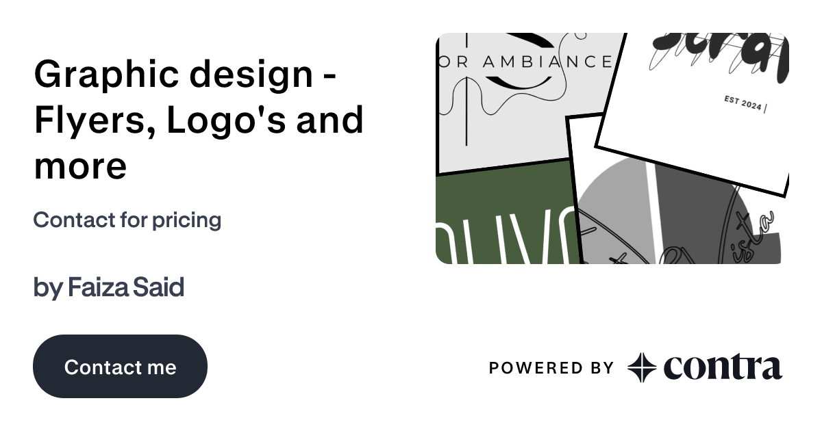 Graphic design - Flyers, Logo's and more by Faiza Said