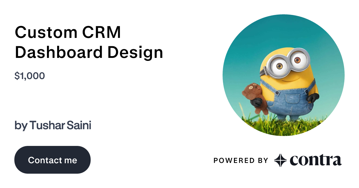 Custom CRM Dashboard Design by Tushar Saini