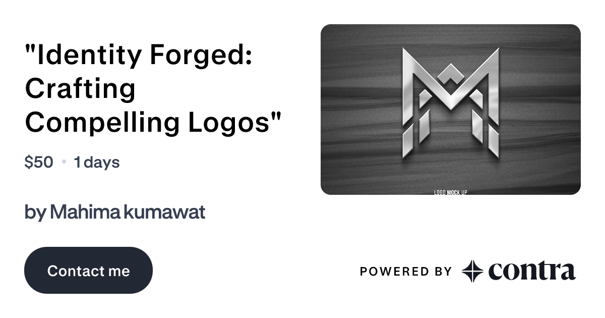 "Identity Forged: Crafting Compelling Logos" by Mahima kumawat