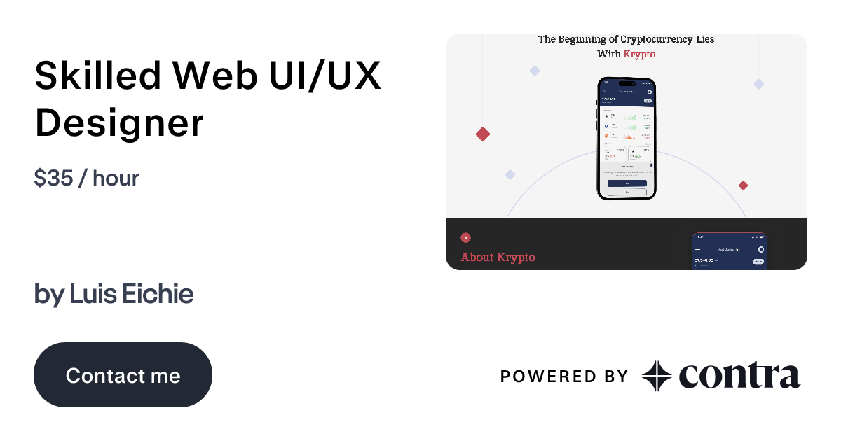 Skilled Web UI/UX Designer by Luis Eichie
