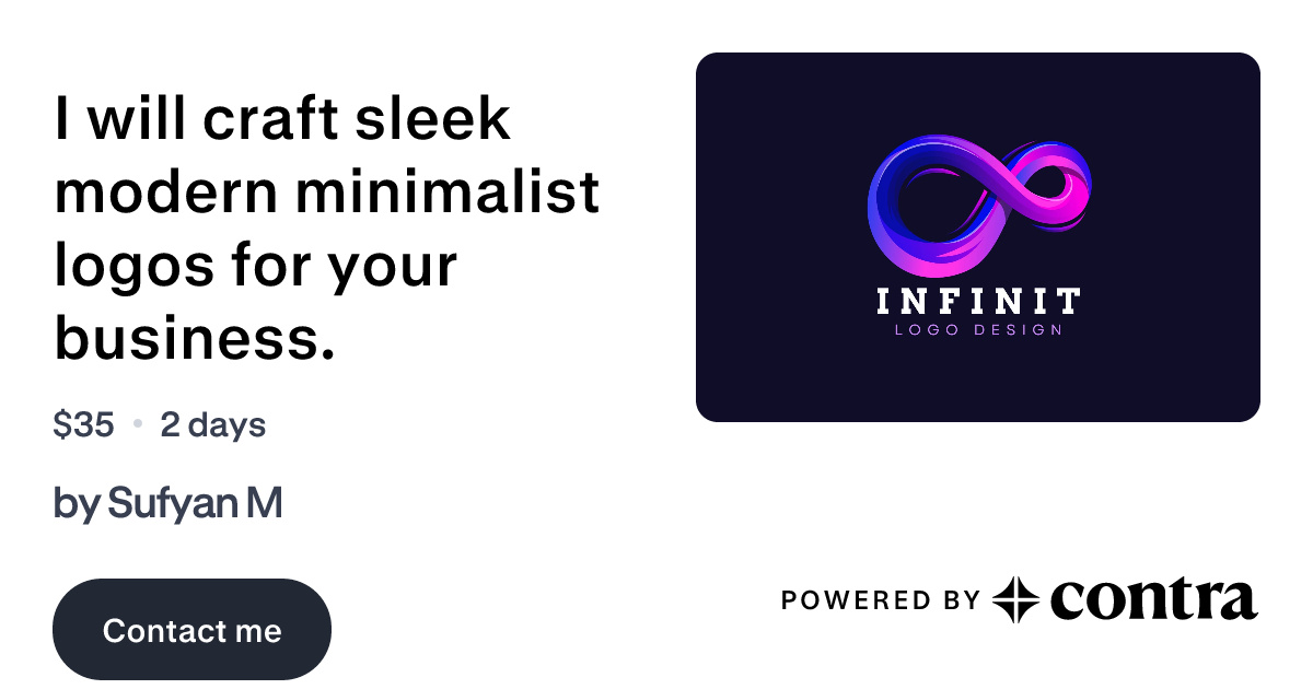 I will craft sleek modern minimalist logos for your business. by Sufyan M