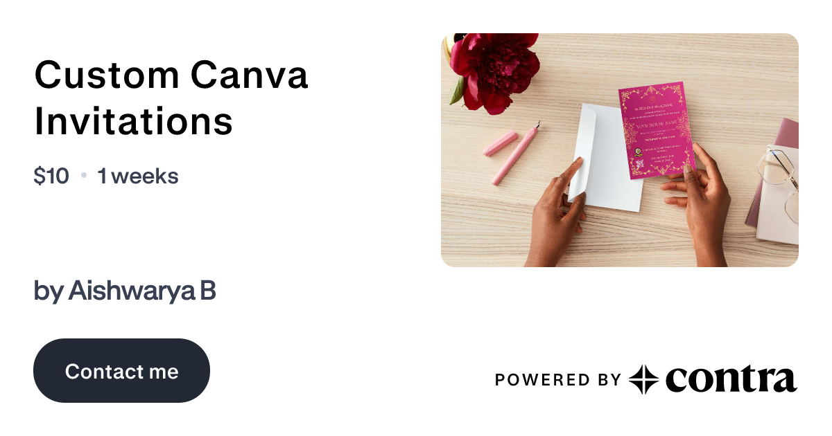 Custom Canva Invitations by Aishwarya B