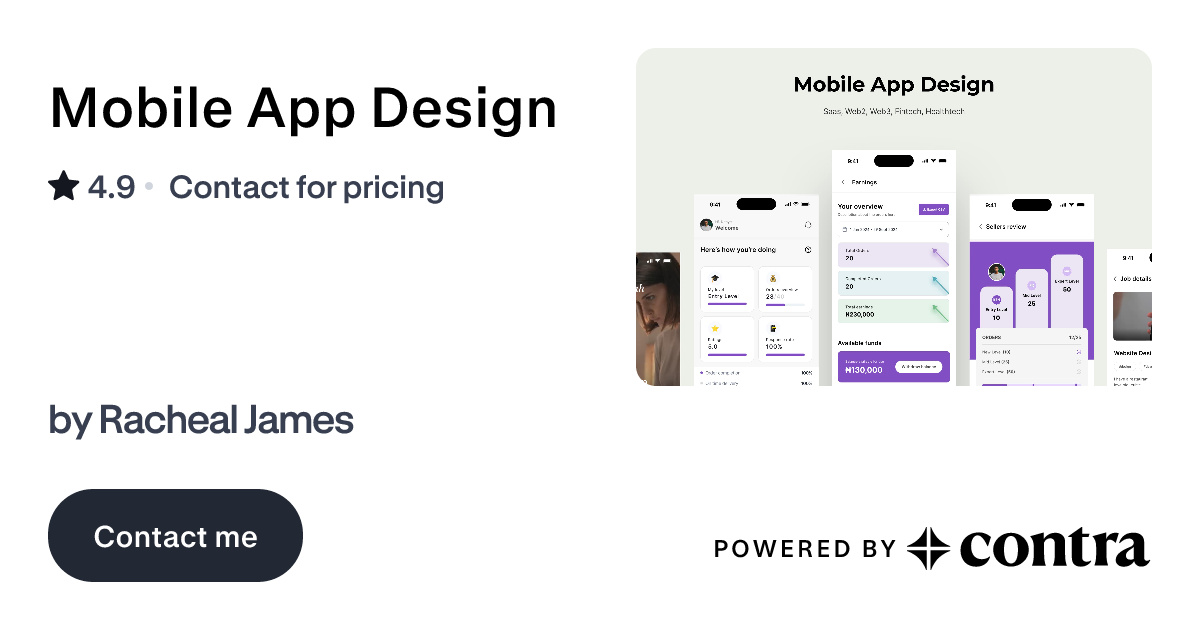 Mobile App Design by Racheal James