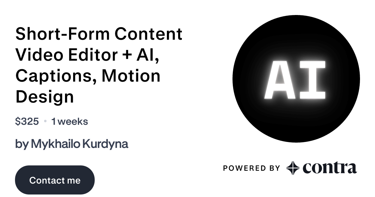 Short-Form Content Video Editor + AI, Captions, Motion Design by ...