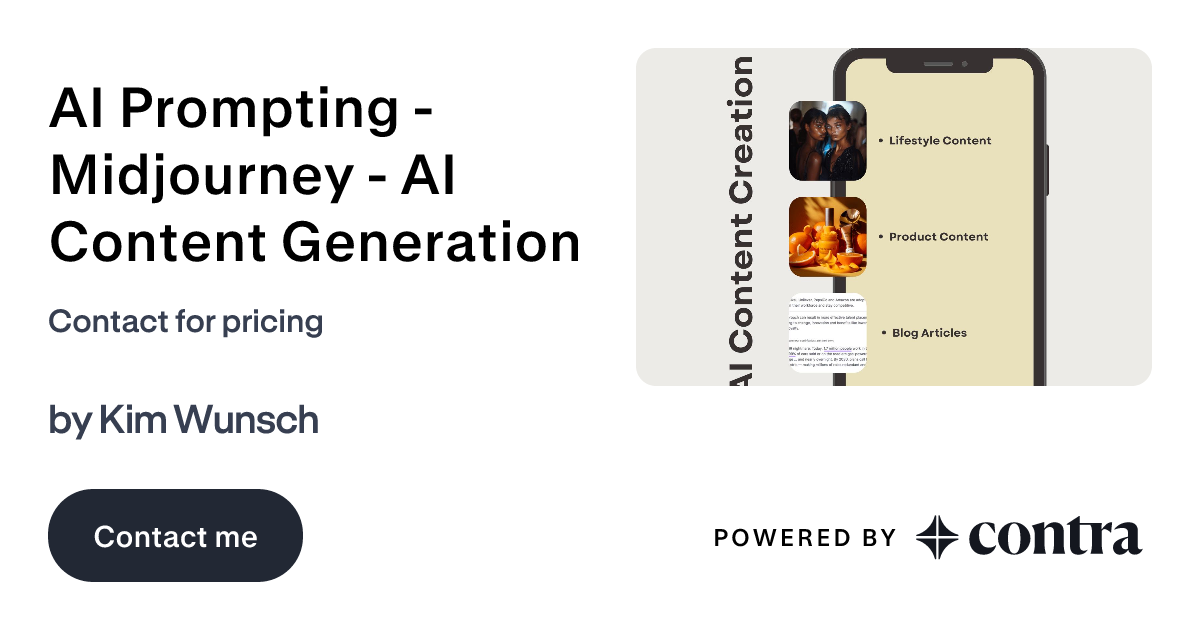 AI Prompting - Midjourney - AI Content Generation by Kim Wunsch