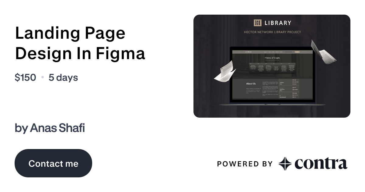 Landing Page Design In Figma by Anas Shafi