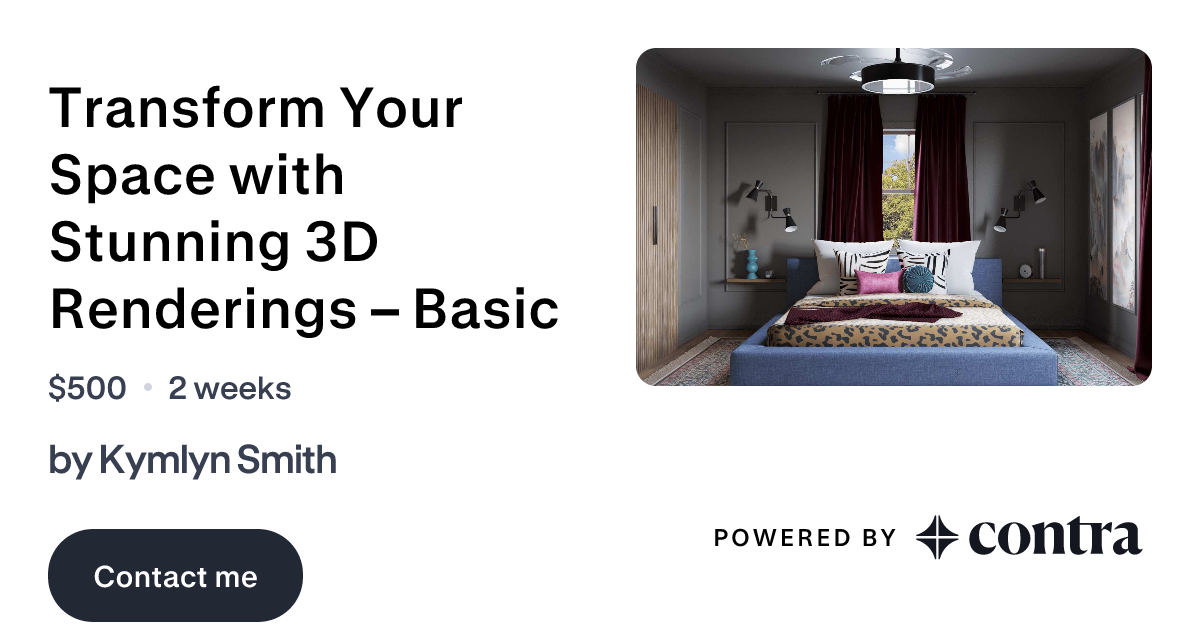Transform Your Space with Stunning 3D Renderings – Basic by Kymlyn Smith
