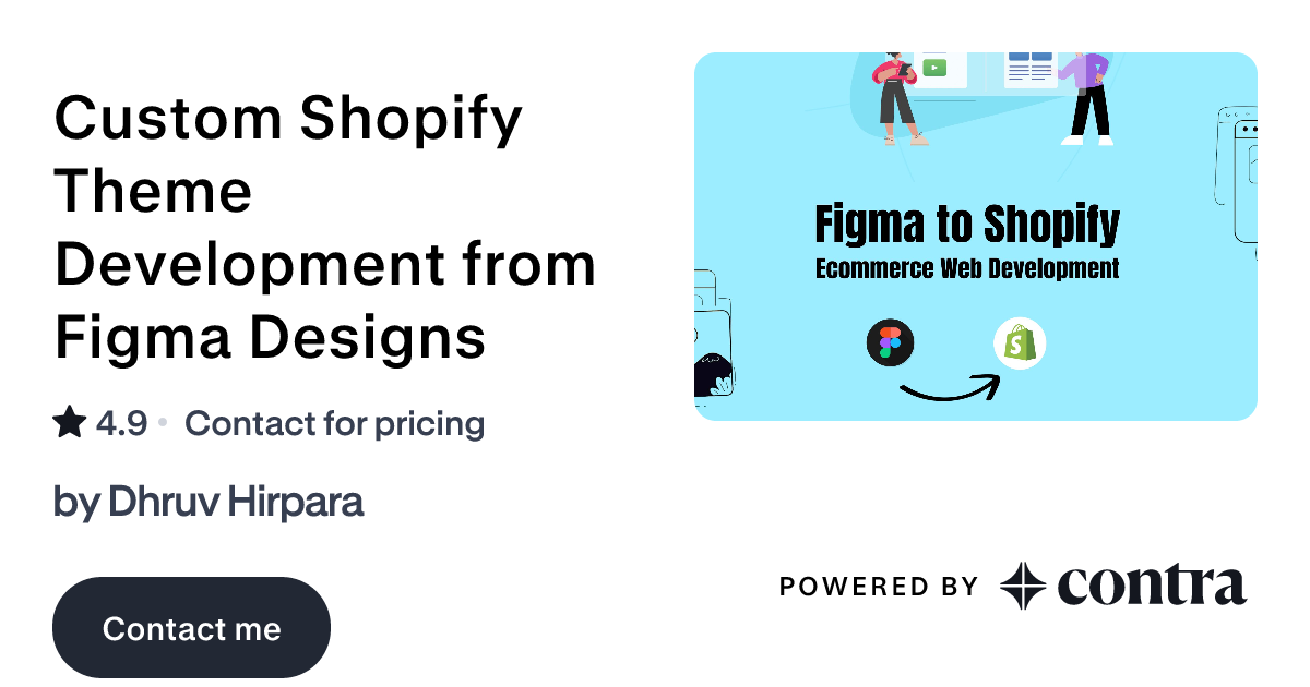 Custom Shopify Theme Development from Figma Designs by Dhruv Hirpara