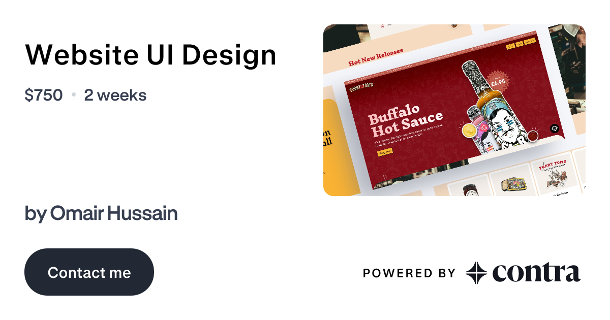 Website UI Design by Omair Hussain