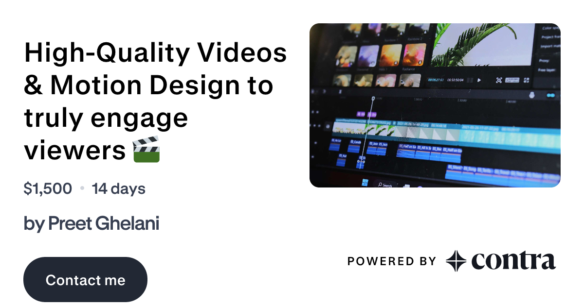 High-Quality Videos & Motion Design to truly engage viewers 🎬 by Preet ...