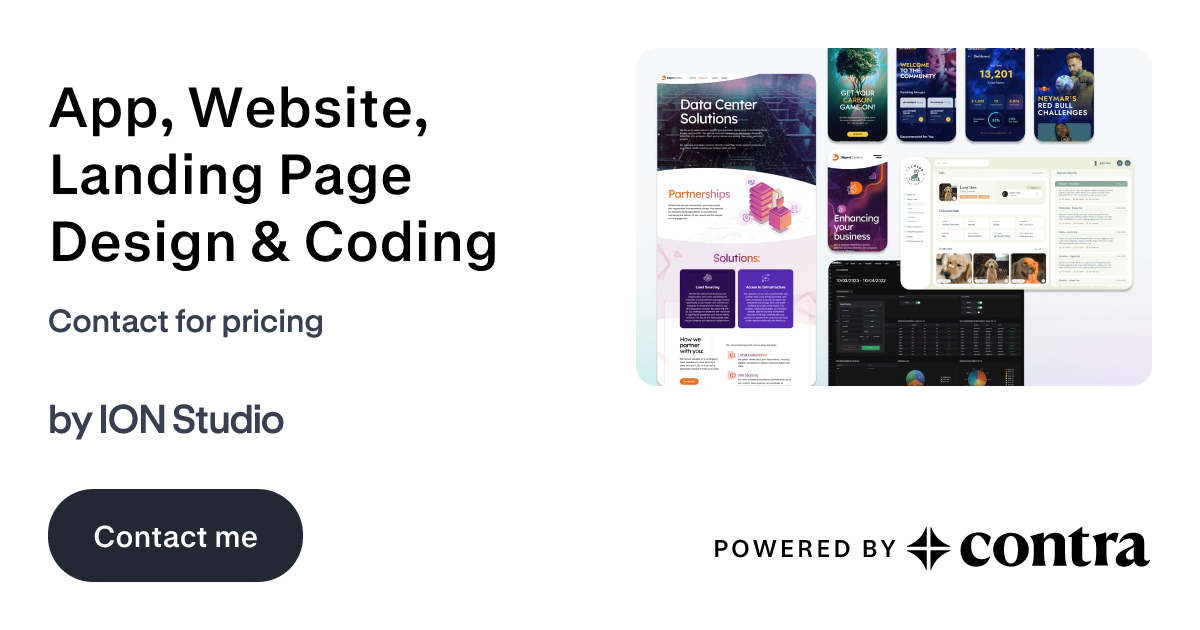 App, Website, Landing Page Design & Coding by ION Studio