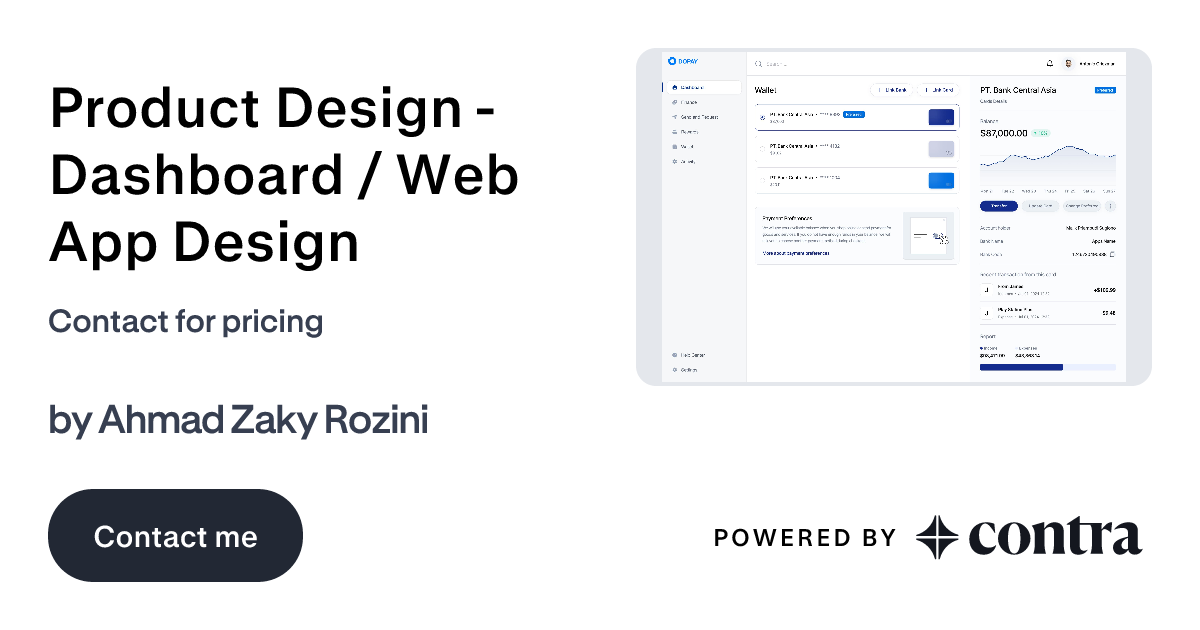 Product Design - Dashboard / Web App Design by Ahmad Zaky Rozini