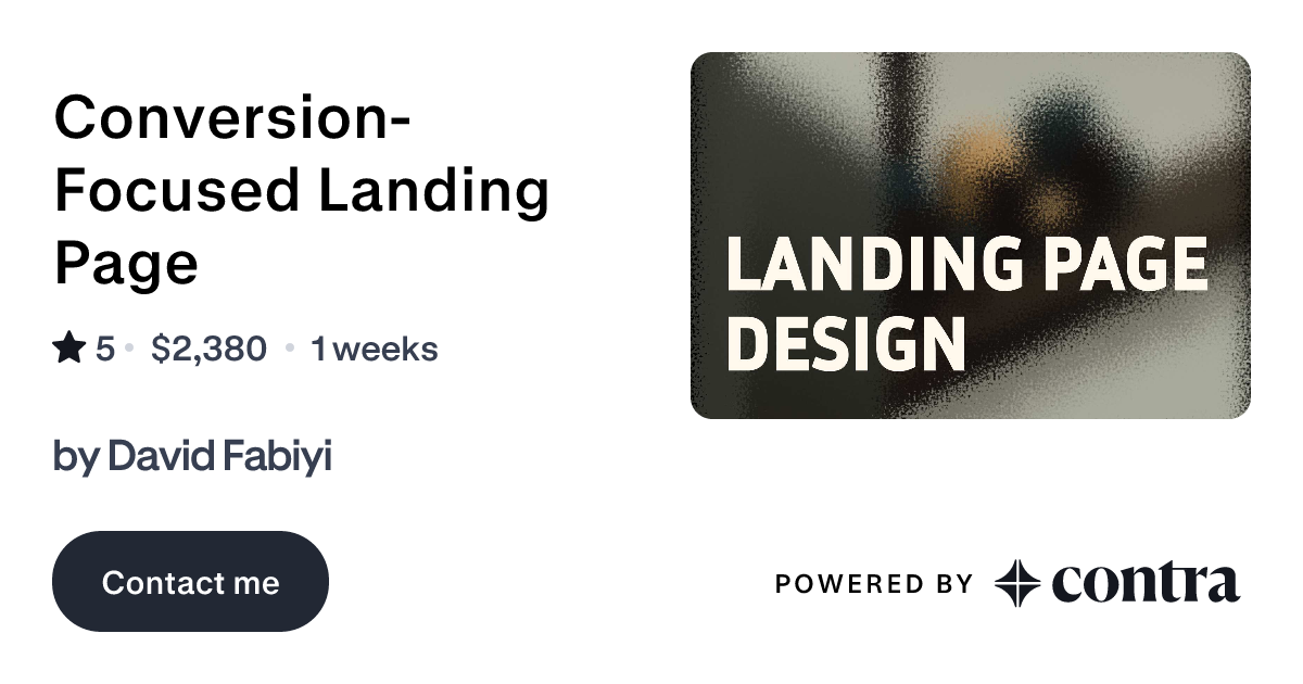 Conversion-Focused Landing Page by David Fabiyi