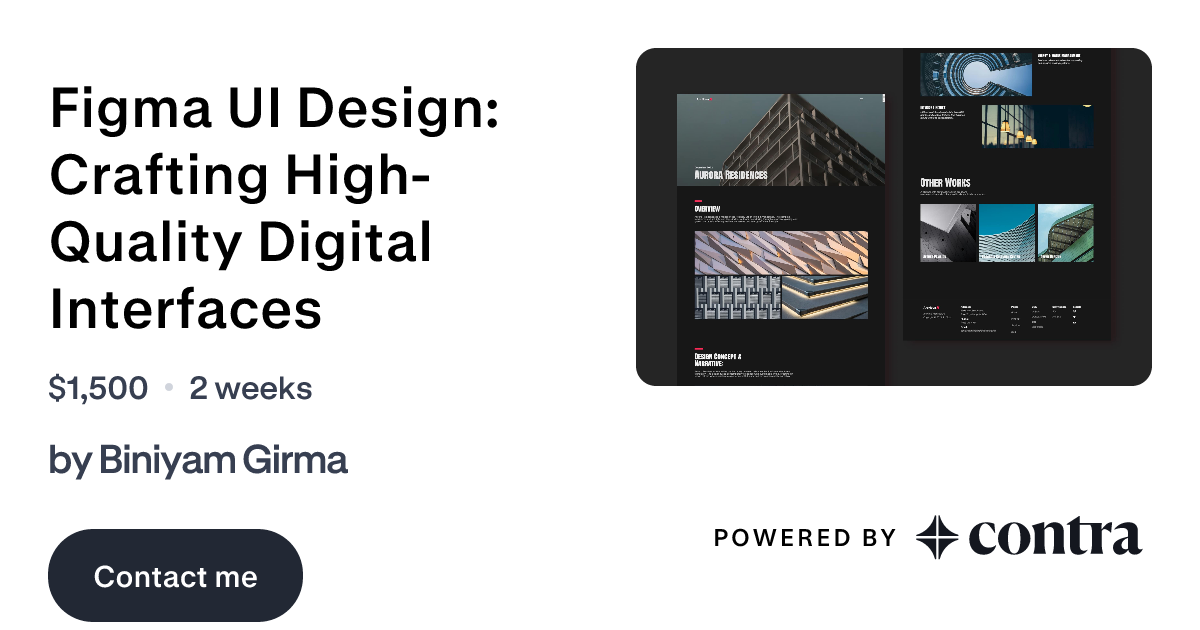 Figma UI Design: Crafting High-Quality Digital Interfaces by Biniyam Girma
