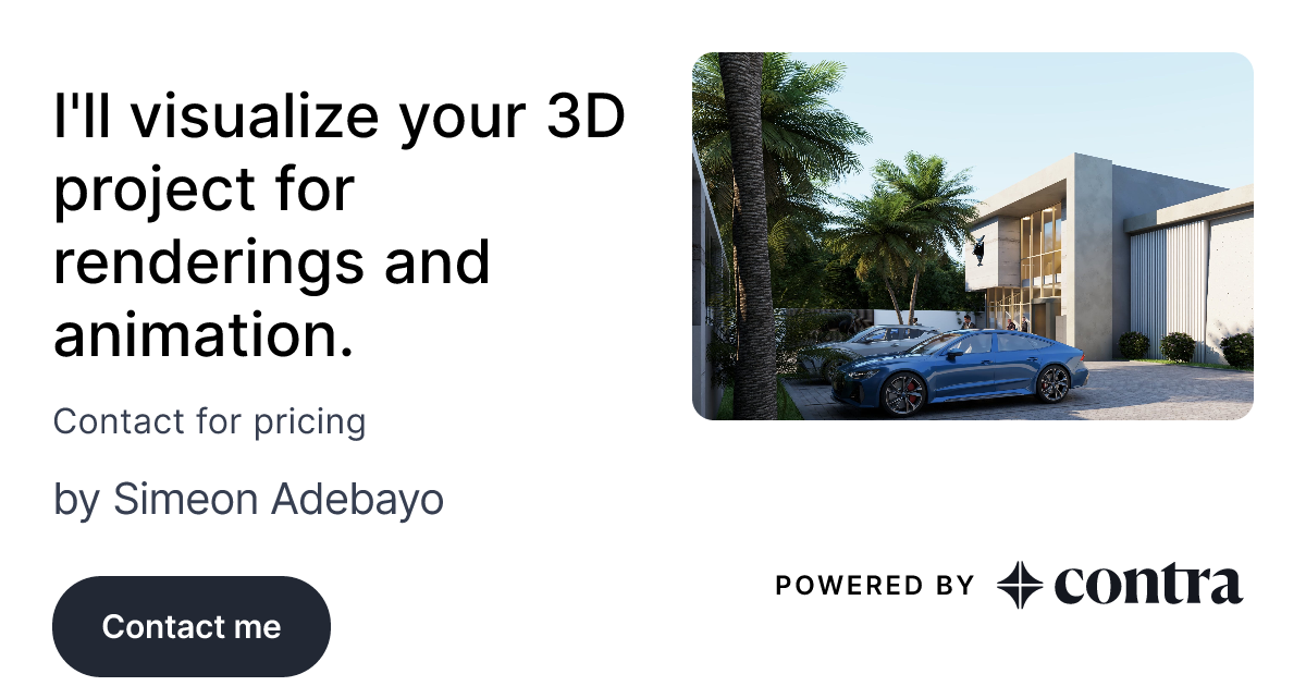 I'll visualize your 3D project for renderings and animation. by Simeon ... I'll visualize your 3D project for renderings and animation. by Simeon ...