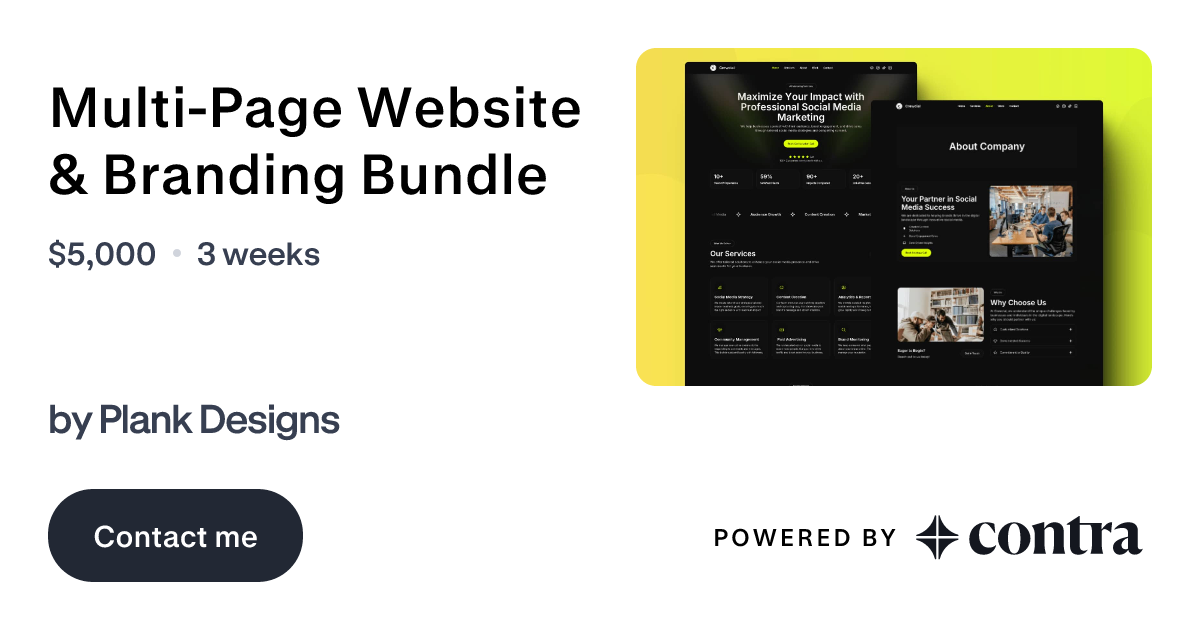 Multi-Page Website & Branding Bundle by Plank Designs