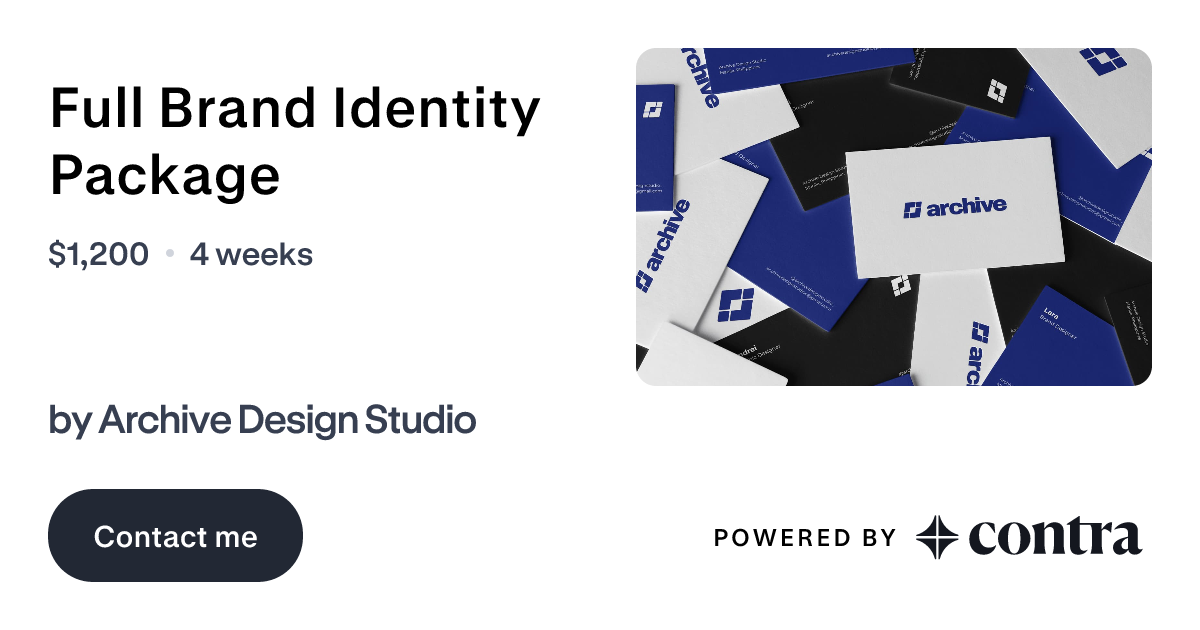Full Brand Identity Package by Archive Design Studio