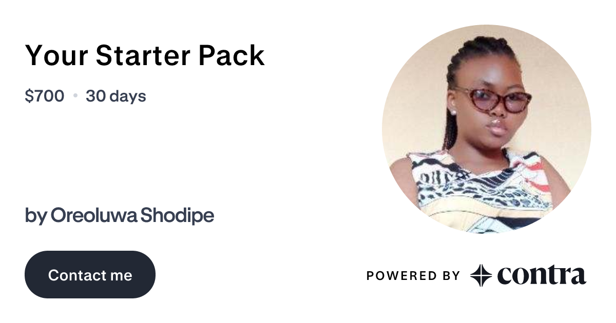Your Starter Pack by Oreoluwa Shodipe
