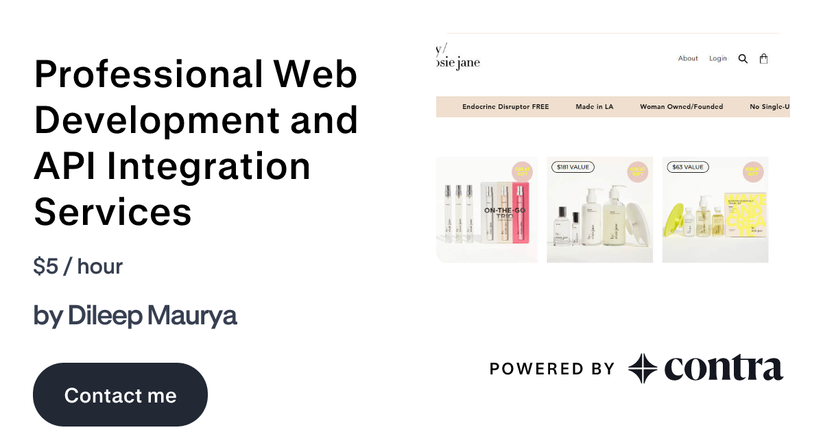 Professional Web Development and API Integration Services by Dileep Maurya