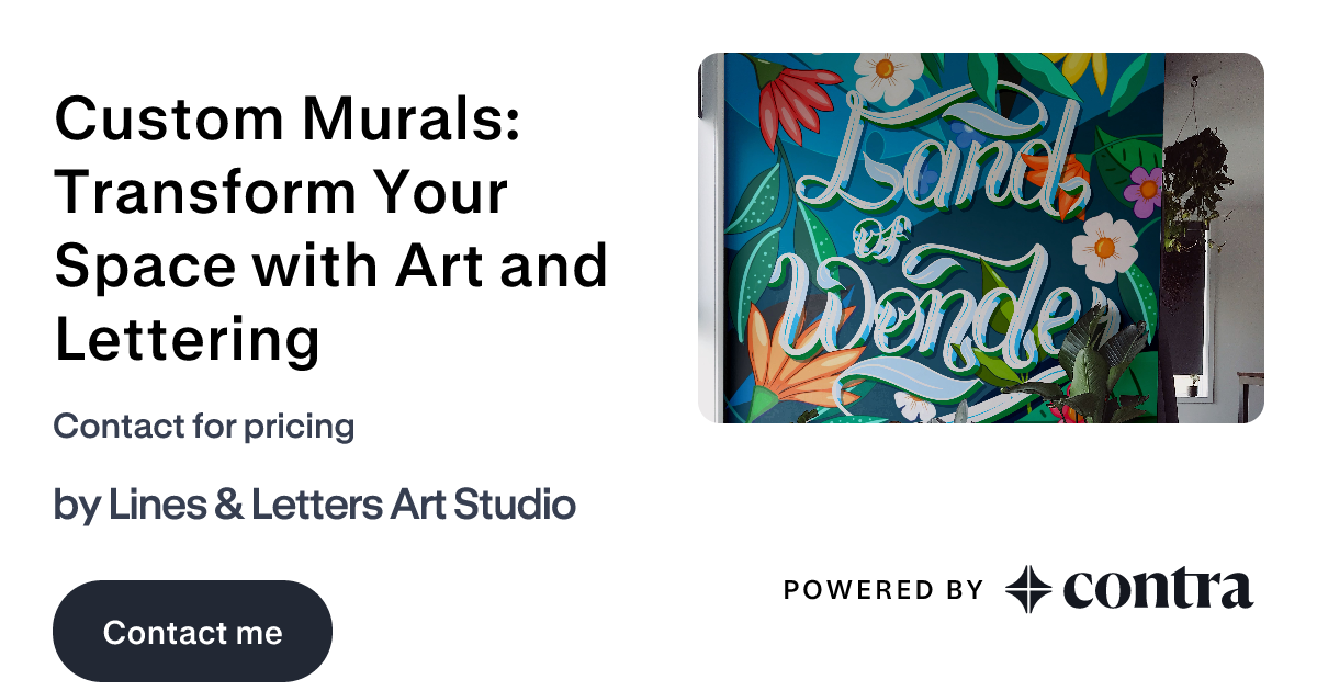 Custom Murals: Transform Your Space with Art and Lettering by Lines ...